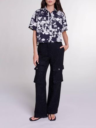 Maje Tweed-hose - Schwarz - Maje