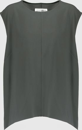 Maison Margiela Top Sans Manches Satin Dark Grey