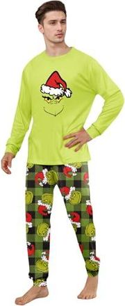 Generic Le Grinch Pyjama Noel Famille De Grinch Enfant The Coton Homme Ensemble Ensembles Hiver Femme Assorti Costume Adulte Vetement Couple Chaud Et Doux Beb