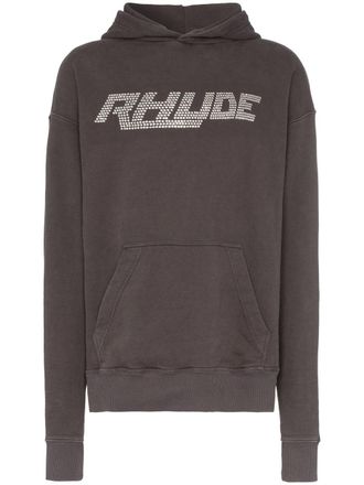 Rhude Kapuzenpullover mit Swarovski-Kristallen - Schwarz