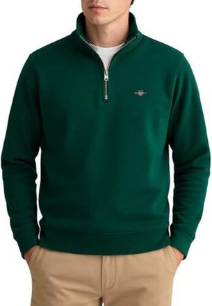 GANT Gant REG Shield Sweat-Shirt Demi-Fermeture &eacute;clair, Vert for&ecirc;t, XL