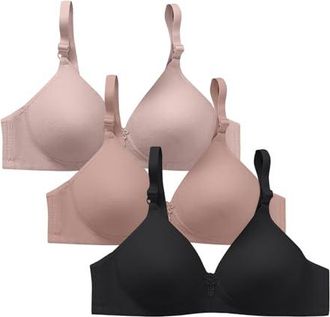 Generic Lingerie mince grande taille sans armatures Soutien-gorge de rassemblement maman soutien-gorge anti-affaissement soutien-gorge fermeture avant, Orange