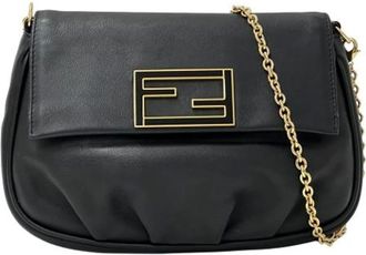 Fendi Sac bandouli&egrave;re vintage en cuir Pre-owned - Femme - Pre-owned - Noir - Taille: ONE Size