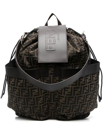 Fendi sac à dos à motif monogrammé - Marron