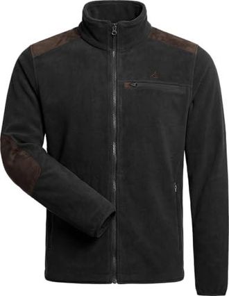Ace Schakal Veste polaire de chasse pour homme - Veste outdoor en polaire pour homme - avec trois poches et &eacute;lastique - Oliv - 4XL