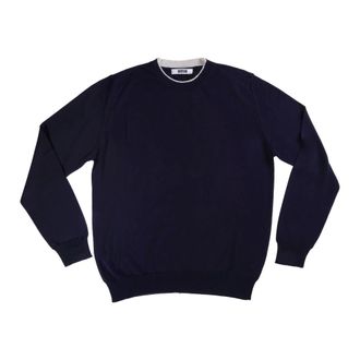 Mauro Grifoni Navy Sweatshirt mit Kragendetail - - Knitwear - Herren - Blau - S