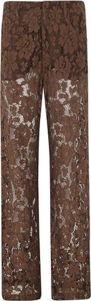 Federica Tosi Femme, Pantalons, Brun, Taille: 36 FR Pantalone 5 Tasche in Pizzo