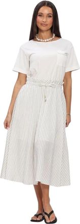 Liu Jo Femme, Robes, Beige, Taille: 42 FR Abito TS NAV Robe Midi