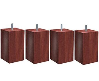 Margit Brandt Douceur skandinavischen Pascha Set 4 Füße für Lattenrost 9 x 9 x 20 cm, Holz, Mahagoni, 9 x 9 x 20 cm