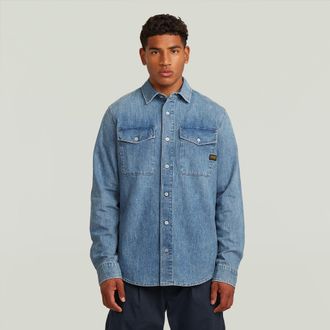 G-Star Marine Denim Slim Shirt - Mittelblau - Herren