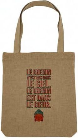 Fabulous Sac Shopping Tote Bag Aspect Lin - Le Chemin Nest Pas Dans Le Ciel M&eacute;ditation Spiritualit&eacute; Sagesse Buddha Inspiration - Sac de Courses Toile Epaisse 3