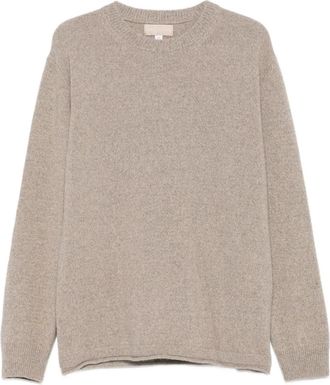 120% Lino pull à encolure ronde - Tons neutres