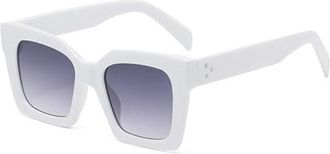 Generic Lunettes De Soleil Unisexes &Agrave; Monture Carr&eacute;e, Protection UV400, Id&eacute;ales For La Photographie De Rue, Les D&eacute;placements, Le Sport Et Les Vacances.(White)
