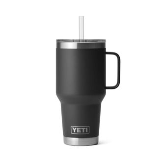 Yeti Rambler Trinkbecher Mit Trinkhalmdeckel, Black, 35 oz (1 l)