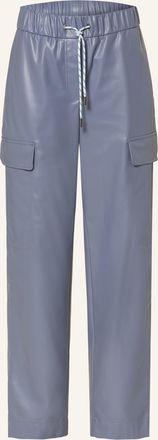 Marc Cain Cargohose In Lederoptik blau