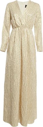 Max Mara robe longue &agrave; col v - Tons neutres