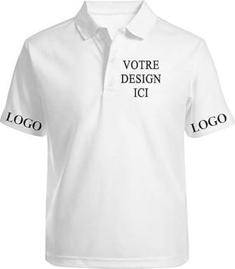 Generic Personnalisé Polo avec Photo Texte Logo pour Golf Polos Homme et Femme personnalisée T-Shirt Vêtements De Bricolage Chemise De Travail Cadeaux Personn