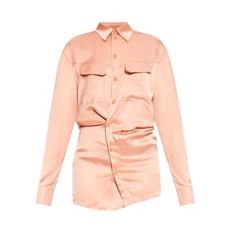 Off-white Satin Kleid - - Dresses - Damen - Orange - XS