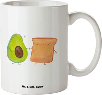 Mr. & Mrs. Panda XL Tasse Avocado Toast - Geschenk, Toastbrot, Große Mit Henkel, Hochzeitsgeschenk, Hochzeit, Liebe, Riesenkaffeetasse, Riesentasse, Jumbo