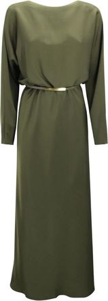 Max Mara Femme, Robes, Vert, Taille: 38 FR Robe Nuisette en Satin