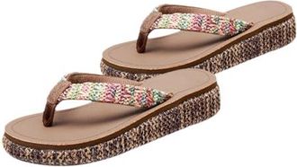 Beaupretty Pantoufle Compensée Pour Femme Antidérapante Et Respirante Avec Semelle Épaisse Confortable Pour Maison Plage