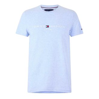 Tommy Hilfiger T-Shirt f&uuml;r Damen, Rundhalsausschnitt (Blau Meliert)