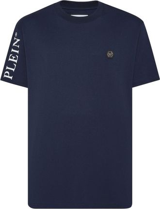 Philipp Plein T-Shirt mit Logo-Patch - Blau