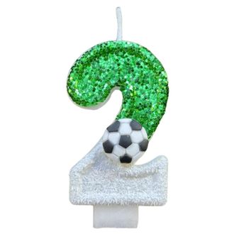 Generic Glitzer Jubil&auml;umskerzen - Glitzer Fu&szlig;ball Kerzen Dekorationen, Fu&szlig;ball Thema Kuchen Dekorationen | Fu&szlig;ball Design Kuchen Kerzen, Kreative Kuchen Dekor