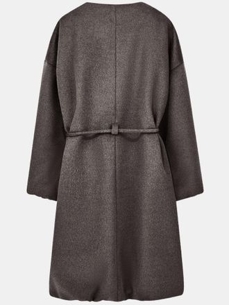 Giorgio Armani Womens Coat Oversized Grey Wool Virgin
