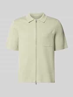 Sams&oslash;e & Sams&oslash;e Slim Fit Poloshirt mit Zweiwege-Rei&szlig;verschluss Modell RICO