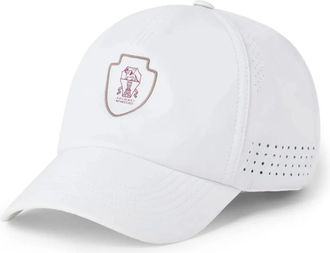 Brunello Cucinelli Homme, Accessoires, Blanc, Taille: S Casquette de baseball en nylon extensible