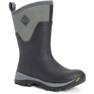 The Original Muck Boot Company Muck Boots Arctic Ice Mid AGAT Gummi Schwarz/Grau Geometrische Gummistiefel