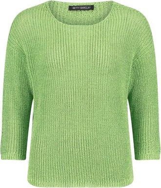 Betty Barclay L&auml;ssiger Rippstrickpullover - - Knitwear - Damen - Gr&uuml;n - 2XL