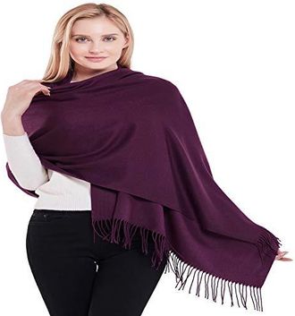 CJ Apparel Violet Épaisse Solide Couleur Unie Conception Népalaise Châle écharpe étole Wrap Châles Pashminas Nouvelle