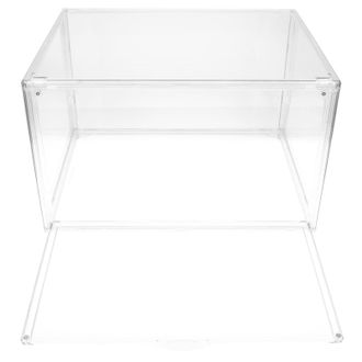 Angoily Transparente Stapelbare B&uuml;cherbox aus Acryl Multifunktionales Aufbewahrungsregal mit Modularer Bauweise Leicht zu Montieren Gro&szlig;er Stauraum f&uuml;r Schrei