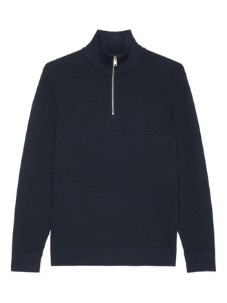 Marc O'Polo pull à col zippé - Bleu
