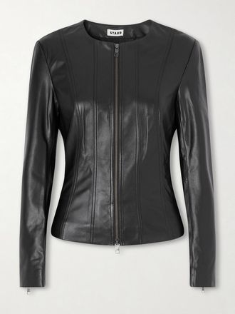 Staud Lederjacke - Schwarz