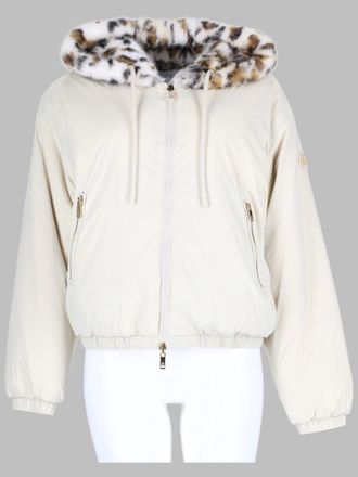 Moose Knuckles Reversible Animal Print Down Jacket - White