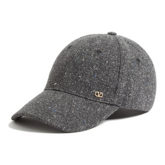 Valentino Garavani Casquette de baseball en laine VLogo Signature - Homme - Accessoires - Gris - Taille: 58 CM