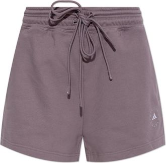 adidas by Stella McCartney Femme, Sport, Violet, Taille: 36 FR Logo Drawstring Shorts