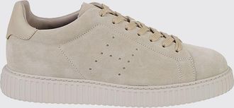Hogan H677 Low-Top-Sneaker aus Leder und Wildleder mit perforiertem H-Logo