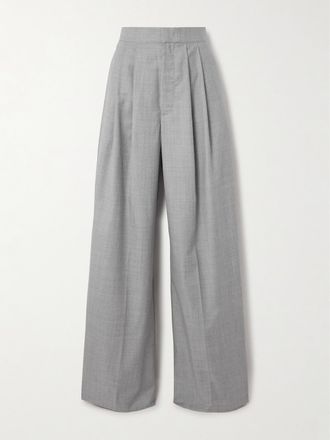 SA SU PHI Pantalon Large En Laine &Agrave; Plis Lauren - Gris