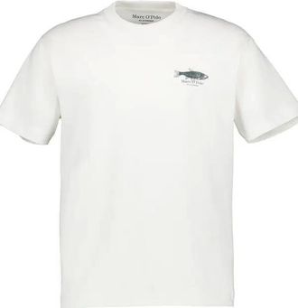 Marc O'Polo Herren T-Shirt wei&szlig; Baumwolle