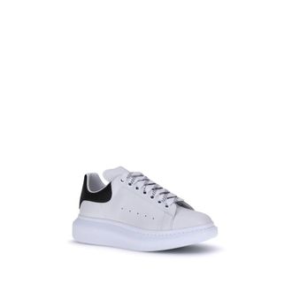 Alexander McQueen Mens White Calf Leather Bos Taurus Platform Sneakers