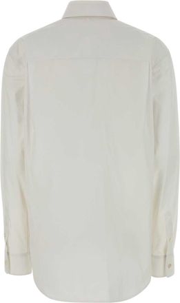 The Row Womens White Poplin Gavina Shirt Vintagewhite Exterior: Cotton Camicie