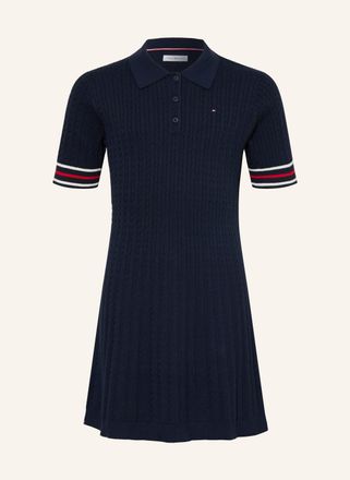 Tommy Hilfiger Strick-Polokleid blau
