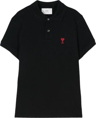 Ami Ami de Coeur Polo - - Tops - Damen - Schwarzk - M