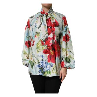 Dolce & Gabbana Seidenbluse mit Blumenmuster - - Blouses & Shirts - Damen - Mehrfarbig - XS