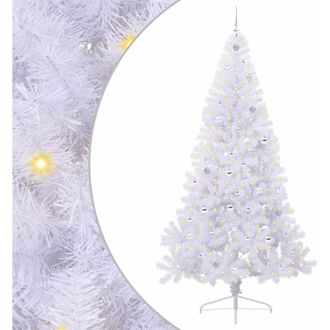 vidaXL K&uuml;nstlicher Weihnachtsbaum Wei&szlig; 240 cm PVC und Stahl vidaXL