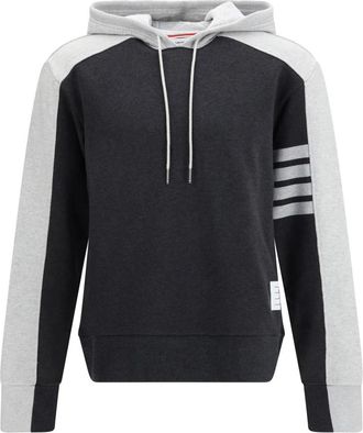 Thom Browne Loopback Colorblock Kapuzenpullover - - Sweatshirts & Hoodies - Herren - Grau - M
